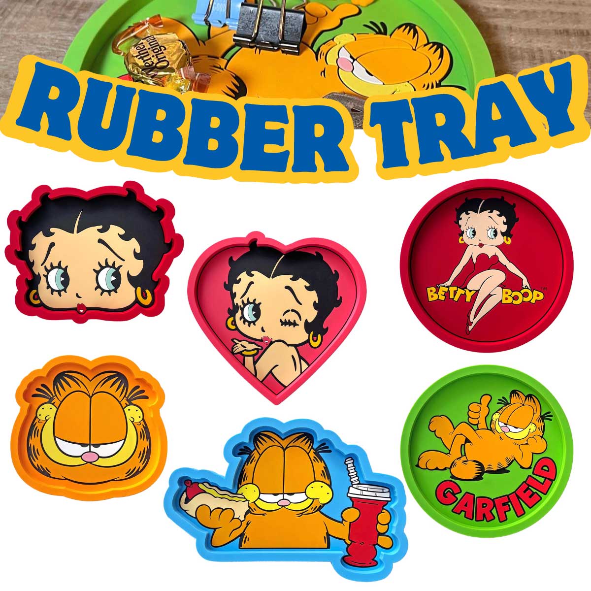 【08-0057-01】ラバートレイ ベティ ガーフィールド ラバー トレイ BETTY GARFIELD(参考上代￥1600/ロット:3 ...